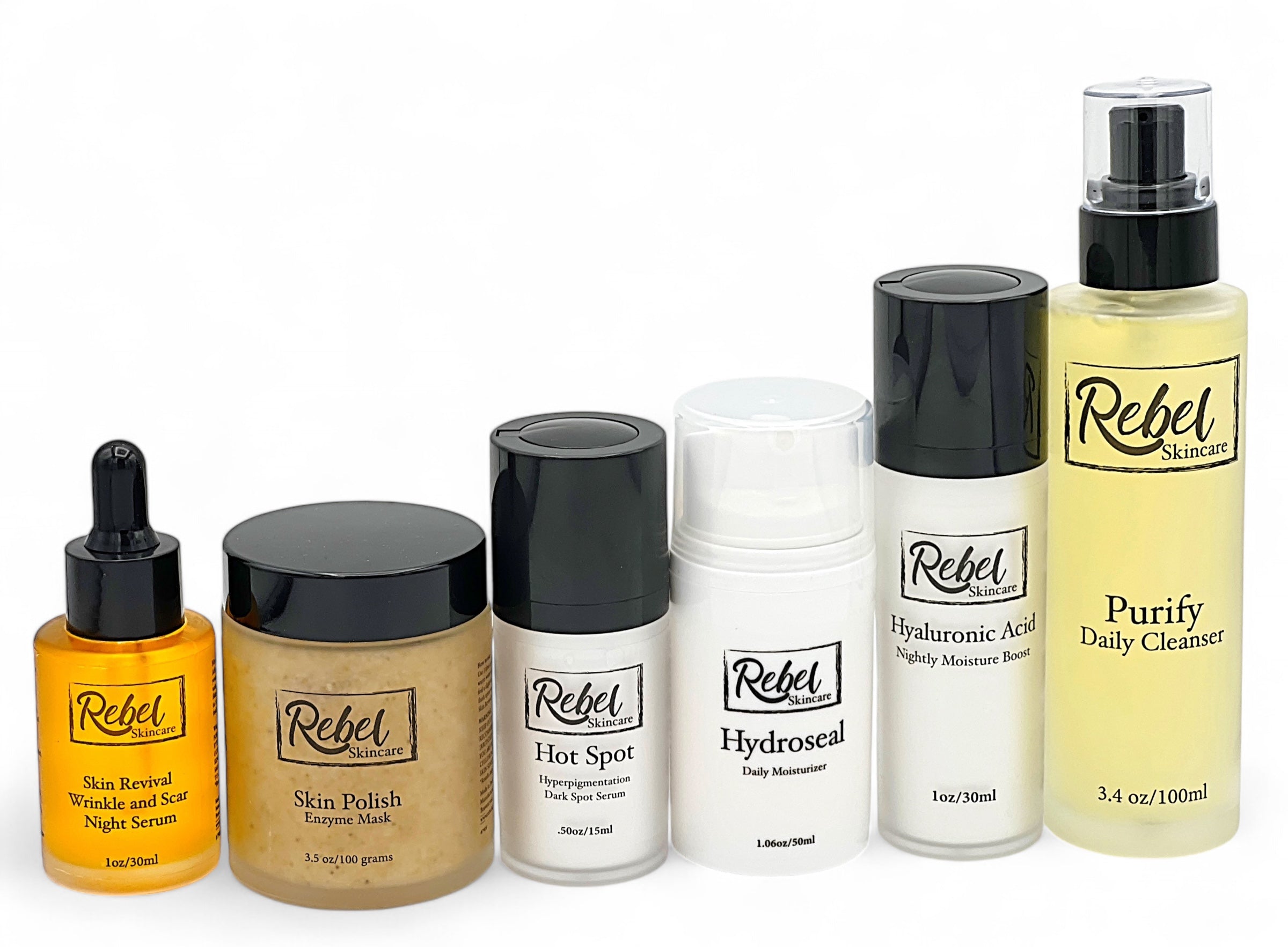 Ultimate Rebel Bundle: Purify Daily Cleanser, Skin Polish, Skin Reviva - Rebel Skincare