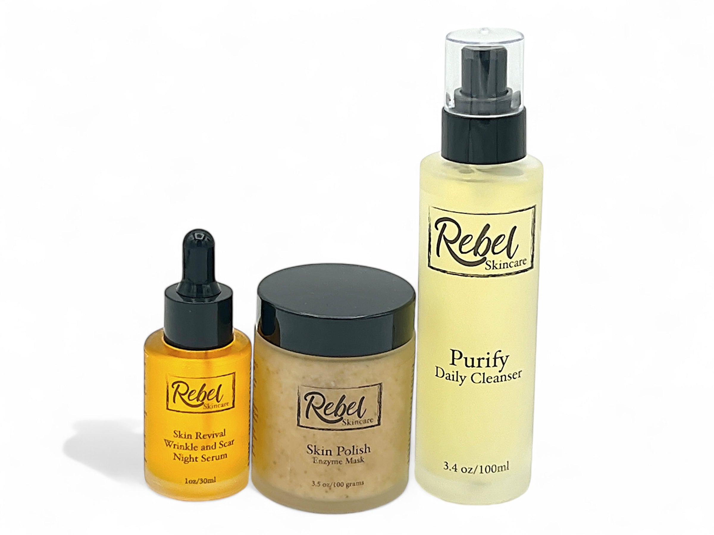 Rebel Skincare Ultimate Bundle: Cleanser, Mask & Night Serum - Rebel ...